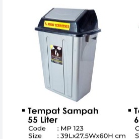 Jual MPW tempat sampah clean dustbin silver 05-10-15-20-42-55-65 ...