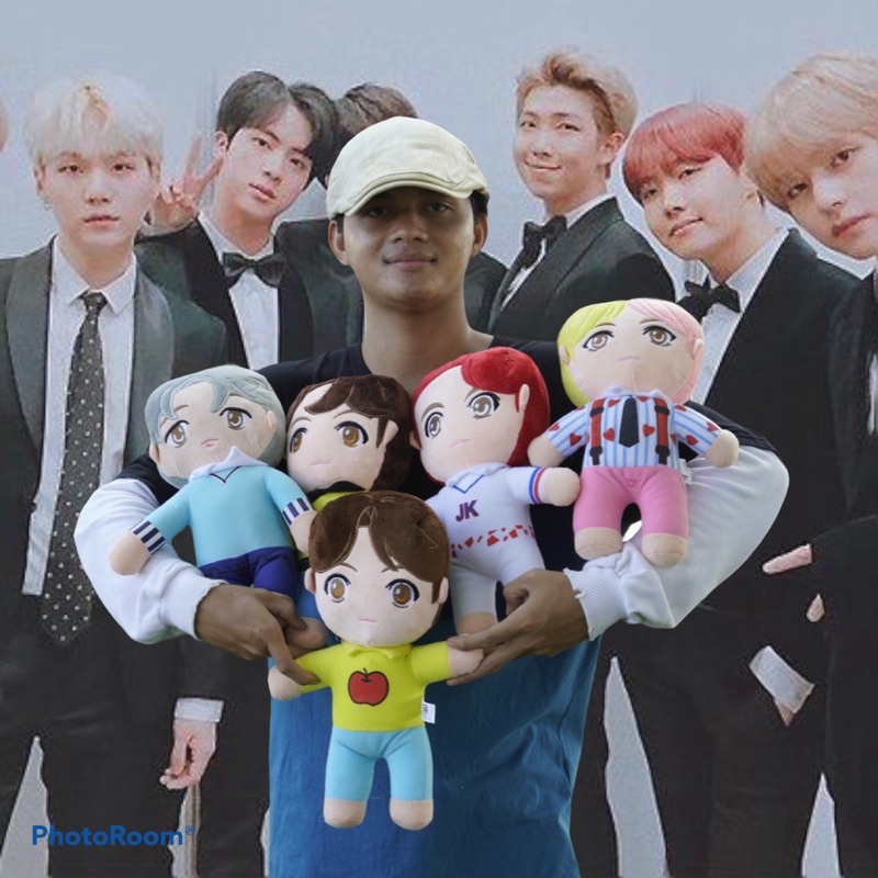 Jual Boneka standing karakter kartun BTS BT21 Official jungkook suga ...