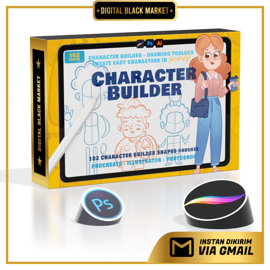 Jual ID0812 - Character Builder Drawing Toolkit | Shopee Indonesia