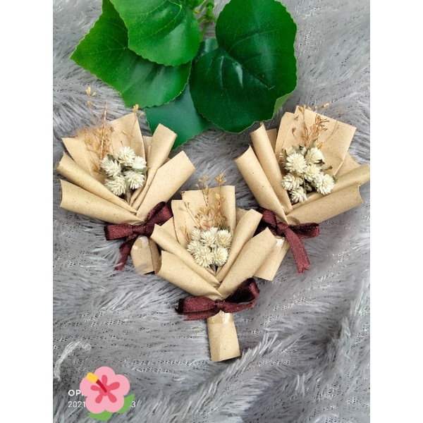 Jual Bucket buket bunga kering mini (knop coklat) | Shopee Indonesia