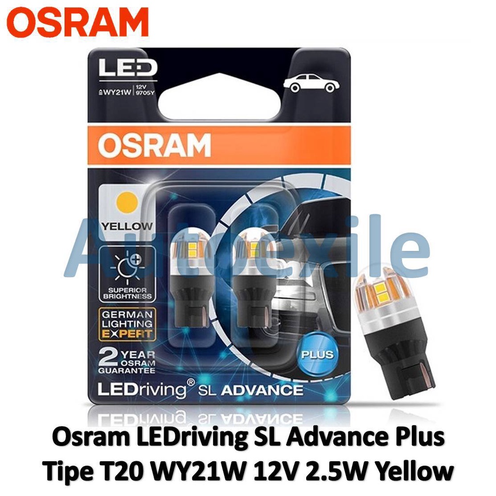 Jual Osram LED T20 WY21W WX3x16d 12V Yellow Kuning Original Lampu Sein ...