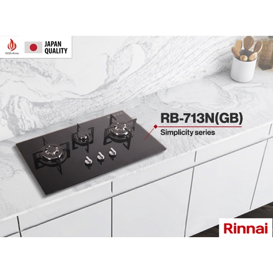 Jual RINNAI Kompor Tanam RB 713 N (GB) Kompor Gas Tanam Kaca 3 Tungku (Tempered Glass) | Shopee ...