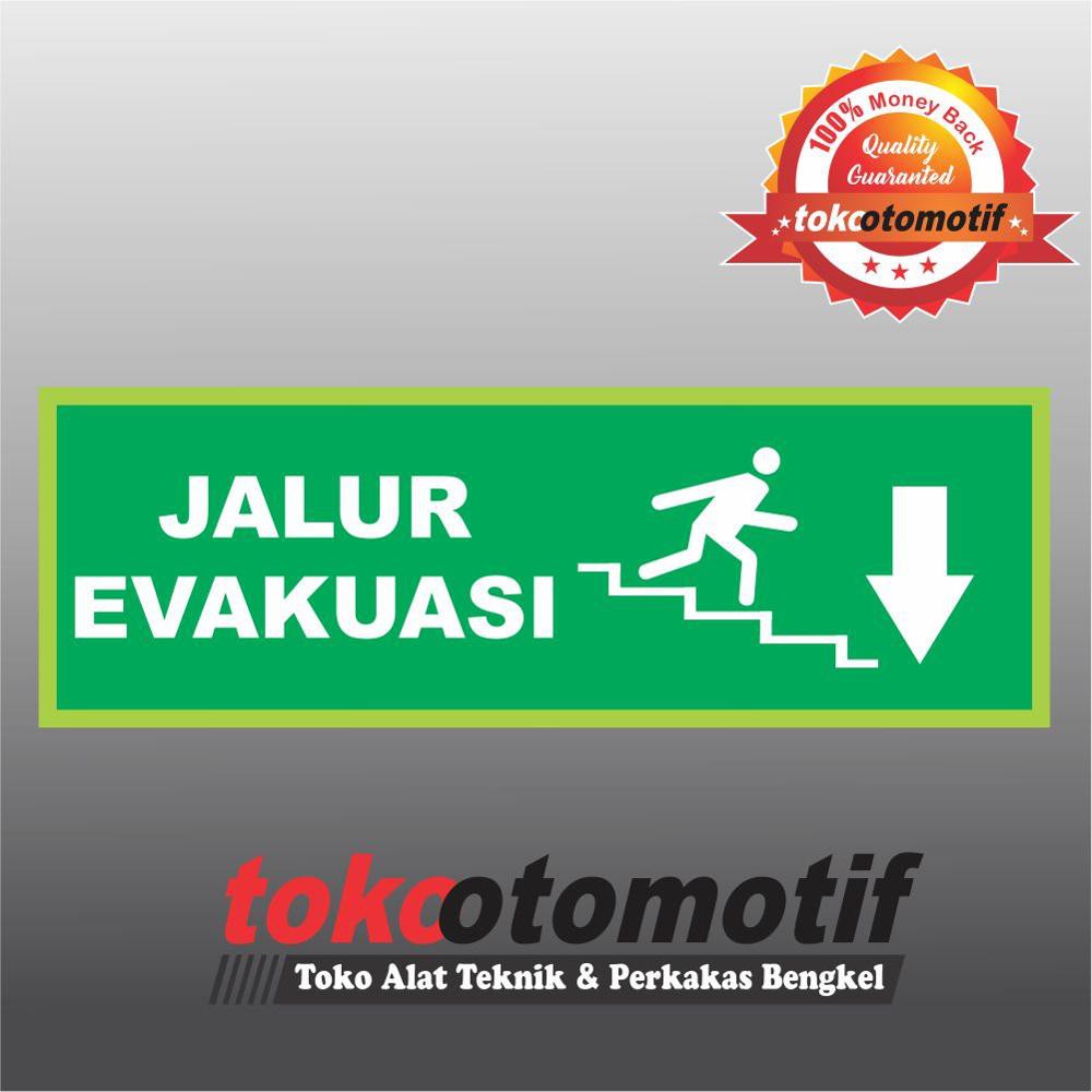 Jual Sticker Safety Sign K3 Tanda Arah Jalur Evakuasi - Panah Bawah ...