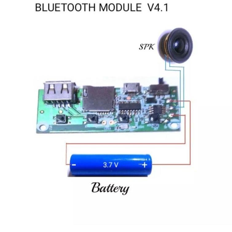 Jual [39] Kit modul mp3 bluetooth + fm radio/pcb drive speaker ...