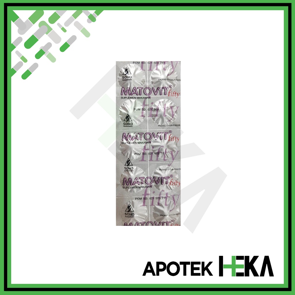 Jual Matovit Fifty Strip isi 10 Tablet - Suplemen Vitamin Mata ...