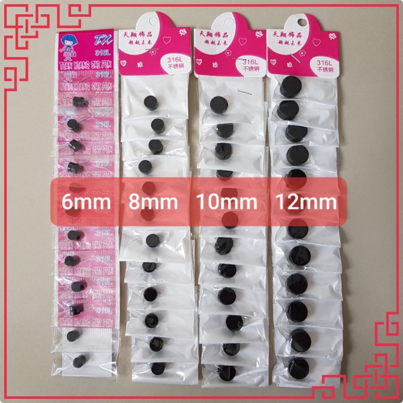 Jual Anting Magnet Impor Bulat Hitam Lusinan 12pcs JHG Grosir | Shopee ...