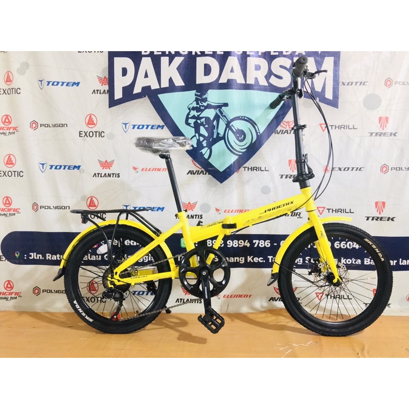 Jual Sepeda lipat Phoenix 7 Speed discbrake cakram | Shopee Indonesia