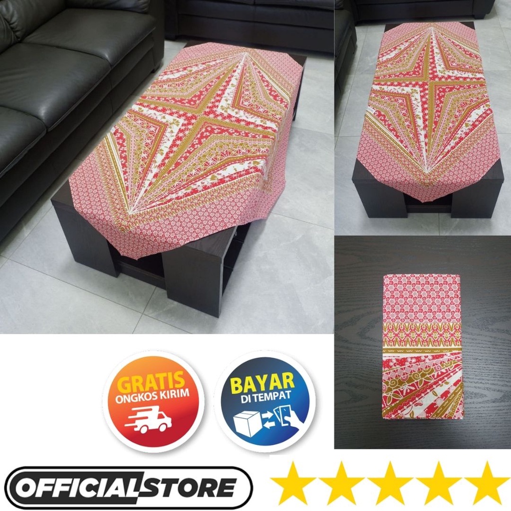 Jual Taplak Meja Tamu Set Motif Batik Tradisional Persegi Kotak Ukuran ...