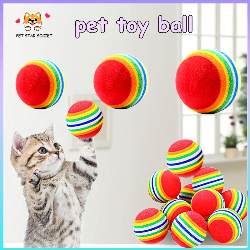 Jual Bola Kucing Pelangi Cat Ball Toys Mainan Kucing Kitten Anak Anjing ...