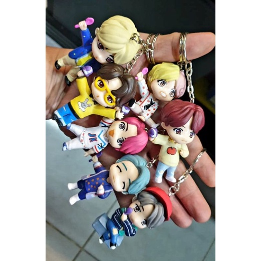 Jual BTS IDOL TINY TAN MIC DROP DYNAMITE BLACKPINK FIGUR MINI SET 7 PCS ACTION FIGURE GANTUNGAN ...