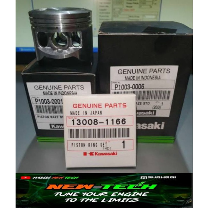 Jual PISTON SET KIT KAZE OS STD ORIGINAL KAWASAKI ( P1003-0006 ...