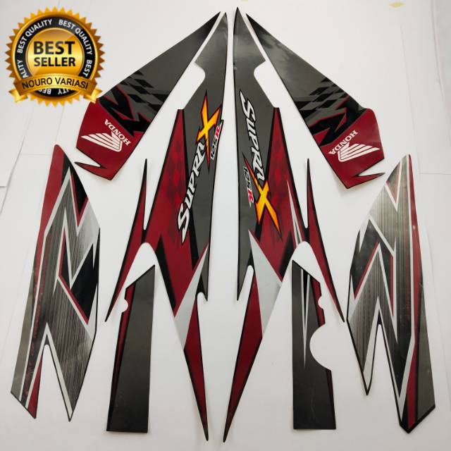 Jual striping honda supra x 125 r 2010 hitam full list body standar ...