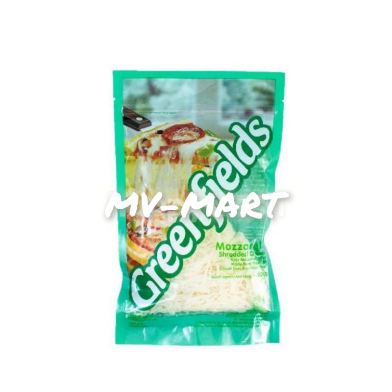 Jual GREENFIELDS Mozarella Shredded Cheese 200ge - Keju Mozarella Parut ...