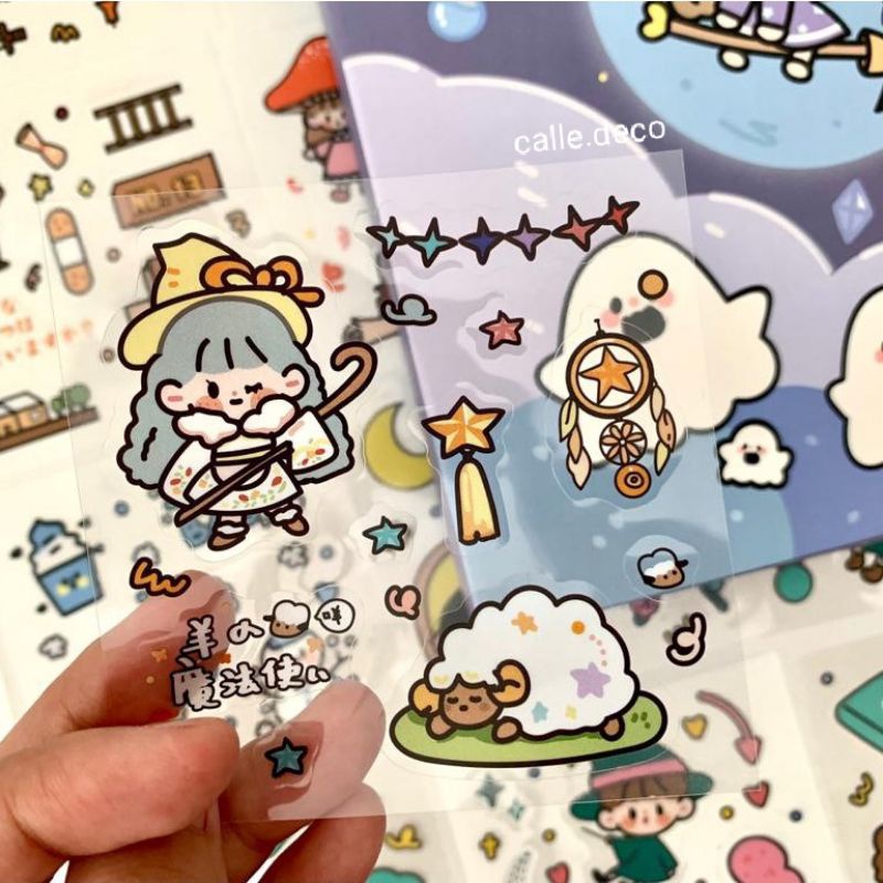 Jual Cute Girl Magical Sticker Deco PVC / Mini Sticker Cute / Stiker ...