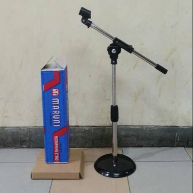 Jual Stand mic meja maruni kaki bulat besi | Shopee Indonesia