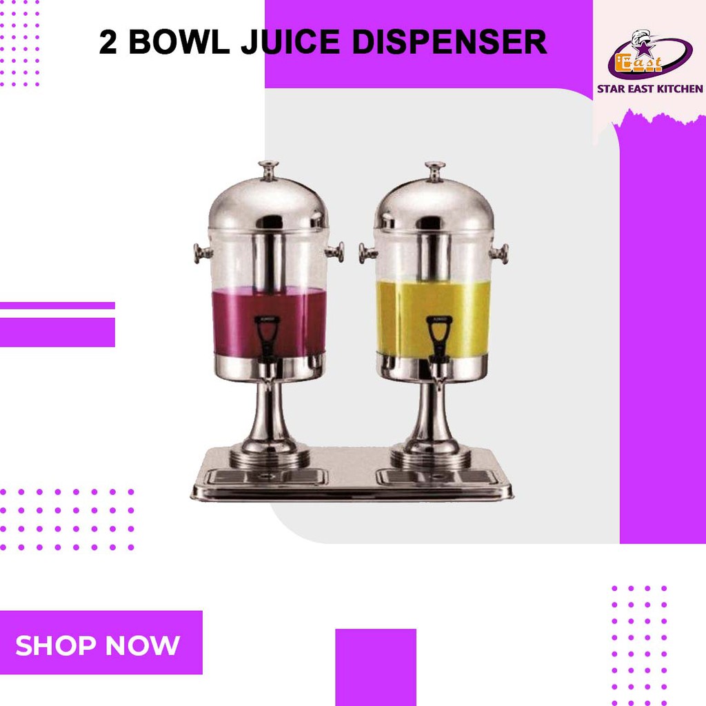 Jual Juice Dispenser Jus Tower 8 Ltr Stainless DOUBLE | Shopee Indonesia