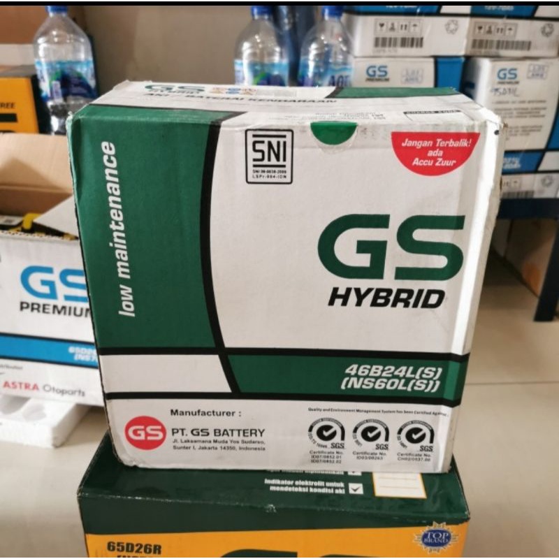 Jual AKI BATERAI BASAH GS ASTRA HYBRID NS60LS/46B24LS MOBIL VIOS YARIS WULING | Shopee Indonesia