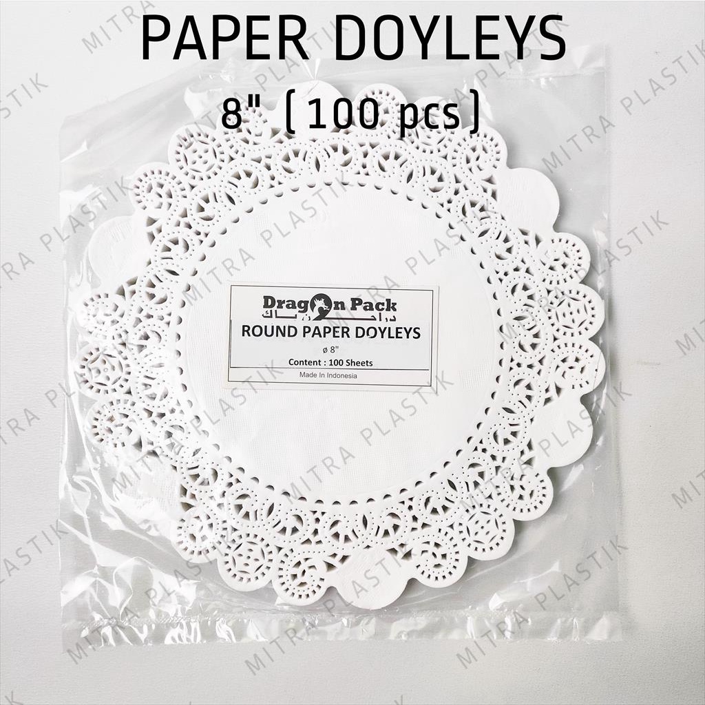 Jual (isi 100 pcs) Paper Doyleys 8" Inch Kertas Doilies 20 cm Alas Kue ...