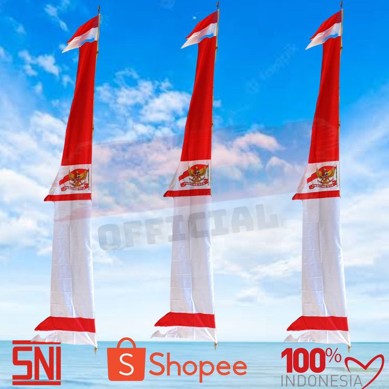 Jual BANDIR BENDERA MERAH PUTIH / UMBUL UMBUL PANJANG | Shopee Indonesia