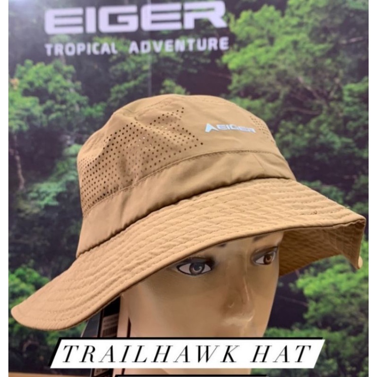 Jual topi rimba trailhawk hat EIGER1989-COKLAT - topi rimba pria M/L ...