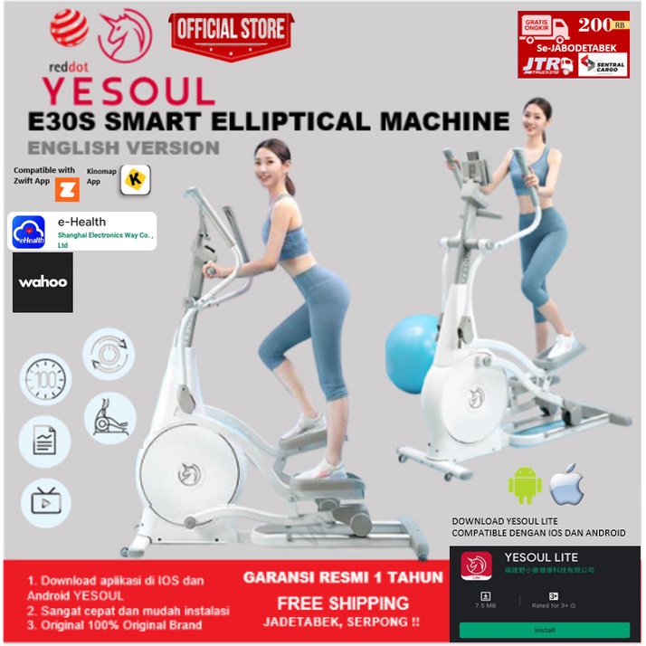 Jual Yesoul E30S Smart Elliptical Machine Alat Gym Fitness | Shopee Indonesia