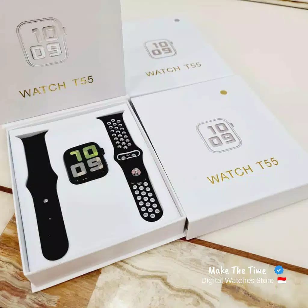Jual Smartwatch T-55 Double Strap Jam Tangan Bluetooth Layar Sentuh ...