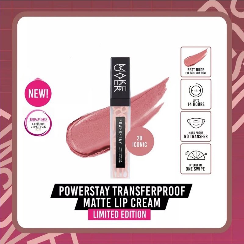 Jual MAKEOVER Powerstay Transferproof Lip Cream Limited Edition - 20 ...