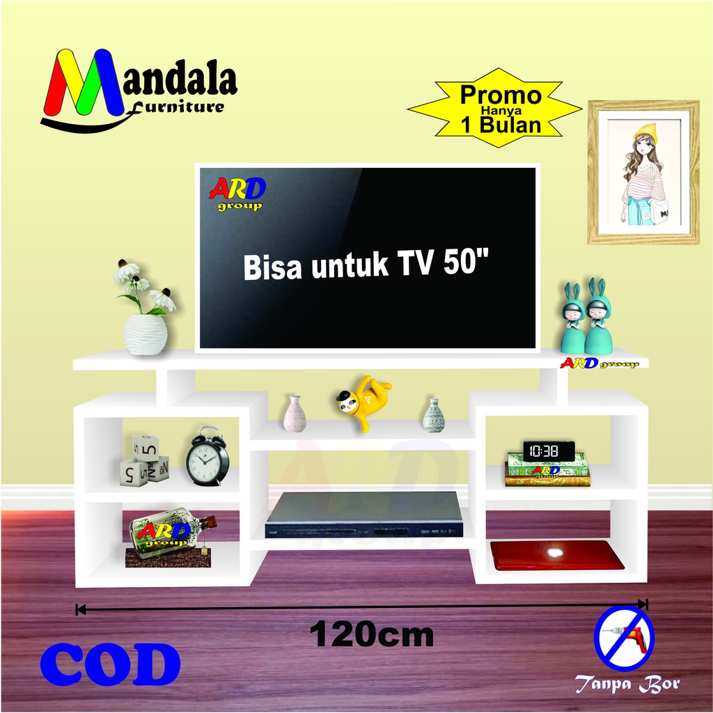 Jual (RTV 023)Rak Tv Dinding Minimalis Dekorasi Meja Gantung Susun ...