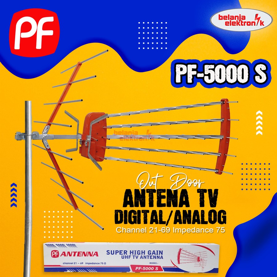 Jual ANTENA TV DIGITAL ANALOG OUTDOOR PF-5000 S PF GOCENG PF 5000 S ...