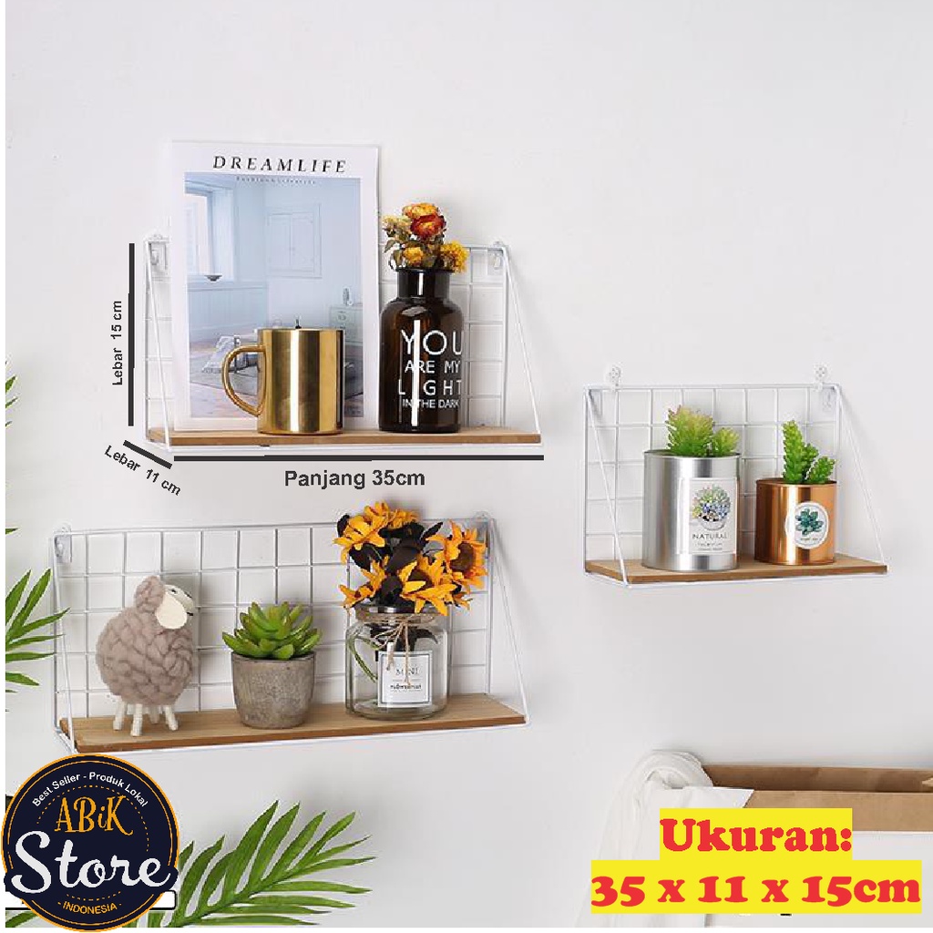 Jual RADIT Hitam Putih Rak Dinding Besi Serbaguna Rak Bumbu Dapur ...