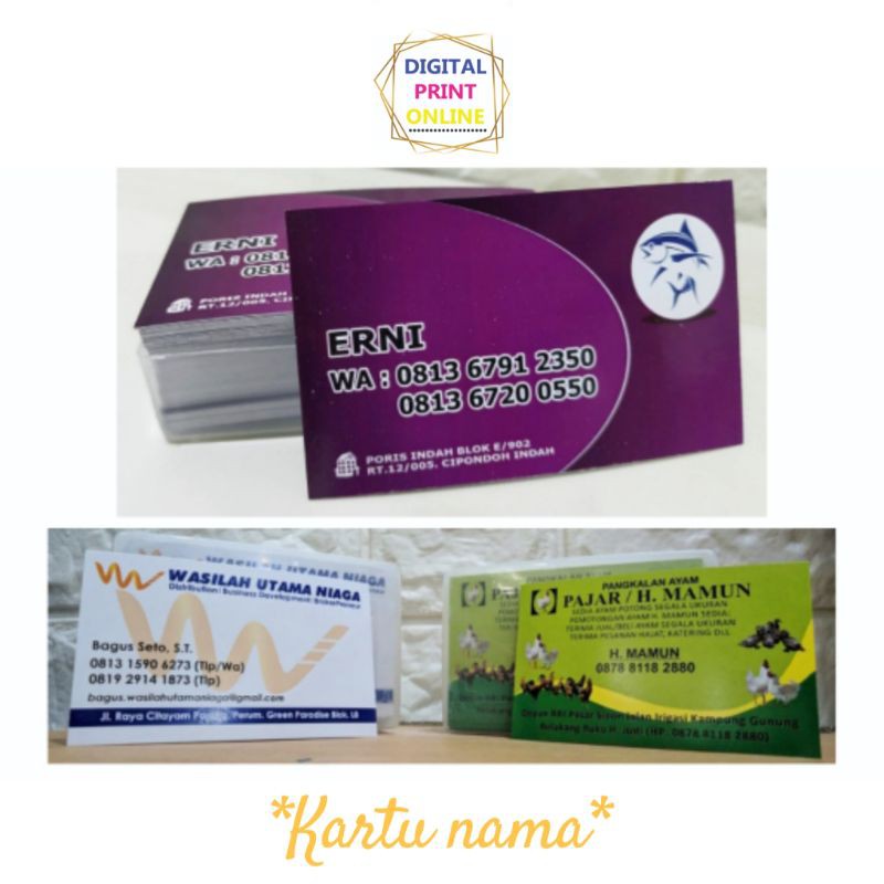 Jual kartu nama 1 sisi, name card, ART CARTOON | Shopee Indonesia