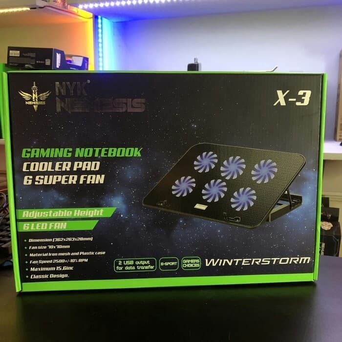 Jual Coolpad Gaming NYK X-3 Winterstorm 6 Fan | Shopee Indonesia