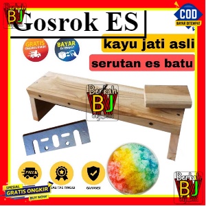 Jual Gosrok Es Batu / Serut Es Batu / Pasah Es Kayu Jati Asli Serut Es ...