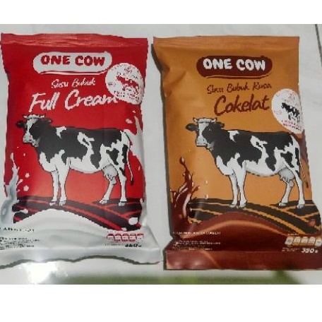 Jual (COD) Susu sapi bubuk ONE COW - Full Cream & Coklat 350 gr /susu ...