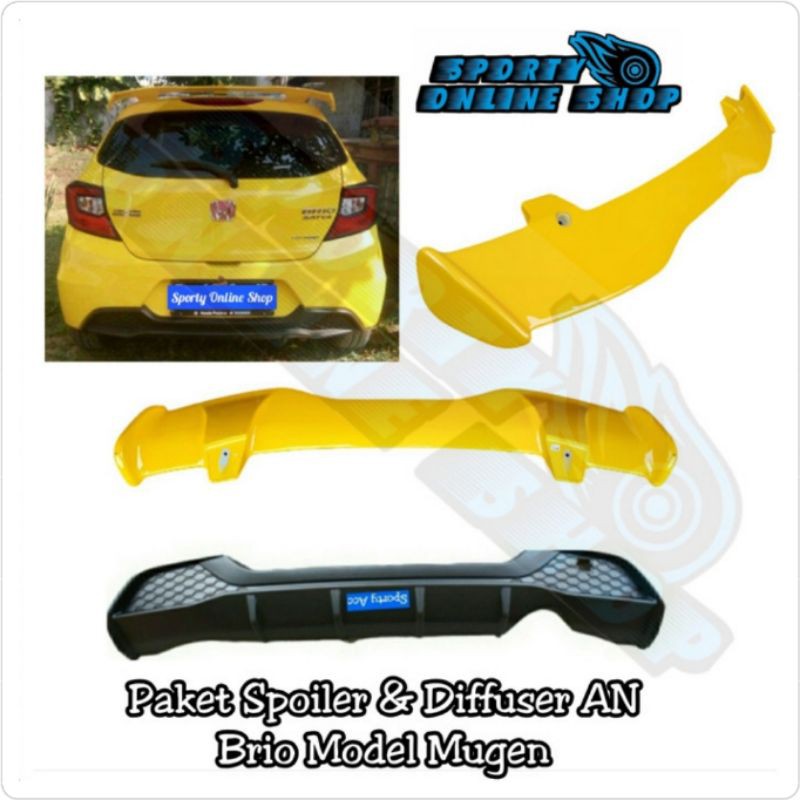 Jual Paket Spoiler Brio New Model Mugen + Diffuser | Shopee Indonesia