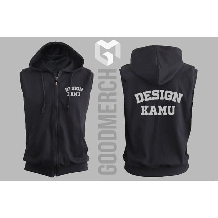 Jual JAKET VEST ROMPI HOODIE ZIPPER CUSTOM DESIGN SESUAI KEINGINAN ...