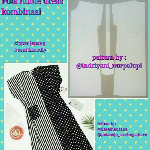 Jual POLA PRODUKSI DASTER 014 [ Pola Baju Sewing Pattern ] | Shopee Indonesia