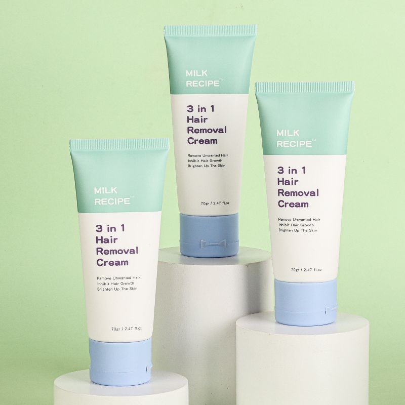 Jual Milk Recipe 3 in 1 Hair Removal Cream Krim Penghilang Bulu ...