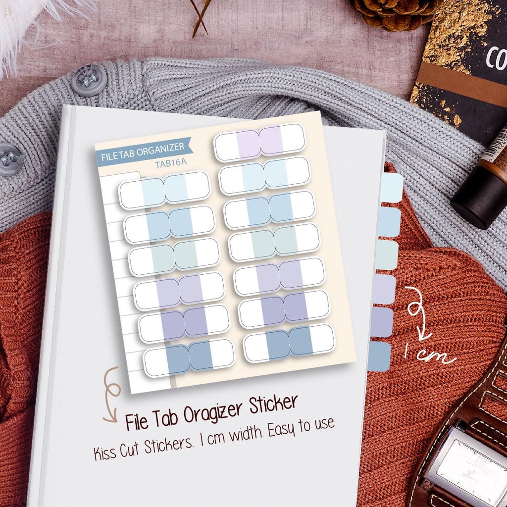 Jual Stiker Tab Organizer File Folder Buku Jurnal Map Tahan Air ...