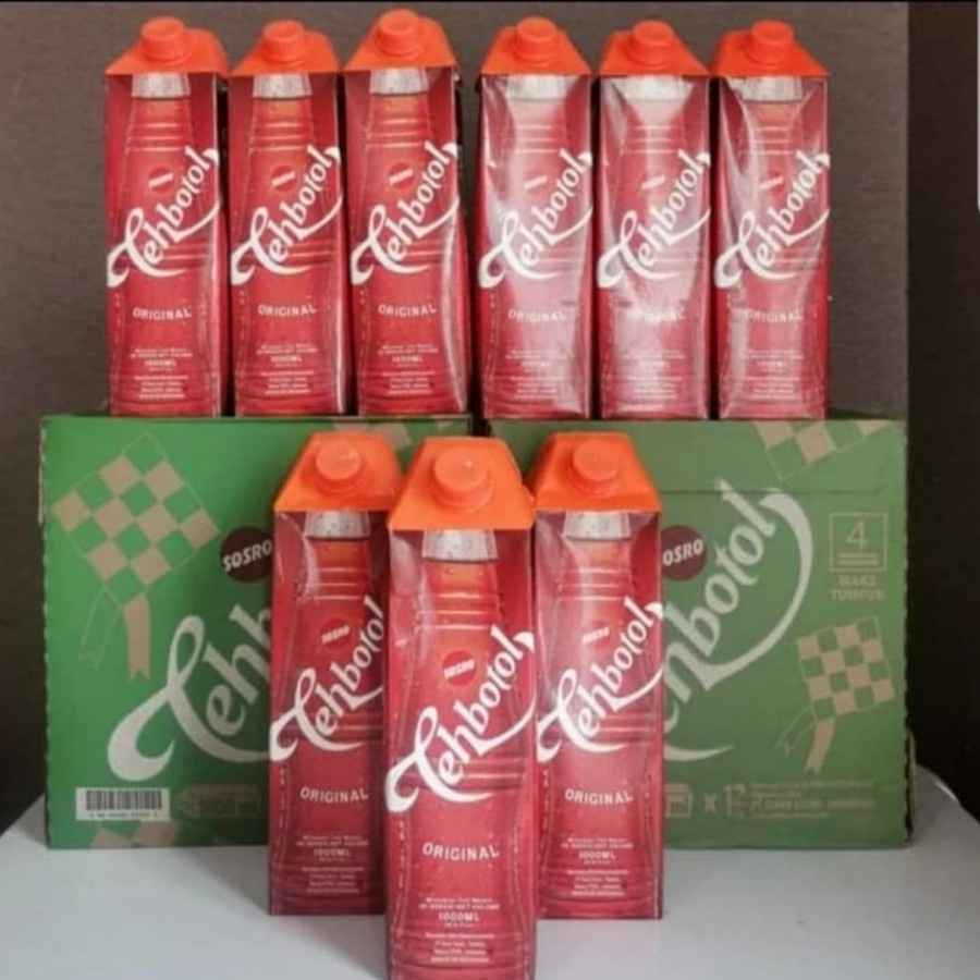 Jual teh botol sosro kemasan 1 Liter isi 12 Pcs | teh sosro kotak 1 ...