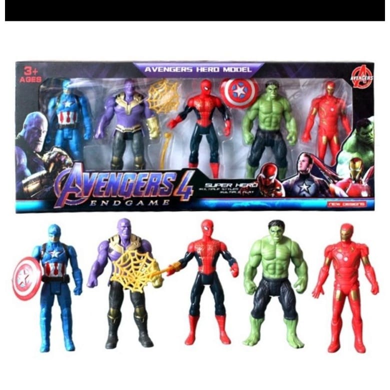 Jual J0480 MAINAN ANAK ROBOT AVENGERS ISI 5 PCS MAINAN ACTION FIGUR ...