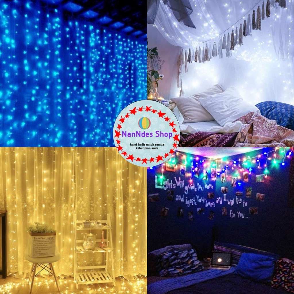 Jual Lampu LED Hias Ruangan 9 Meter/Curtain Light Tumblr Dinding Kamar ...