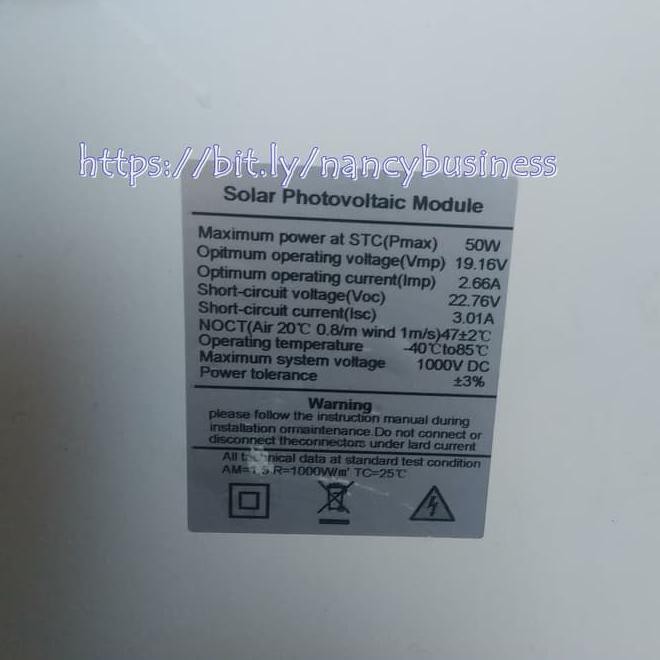 Jual Poly Crystalline Solar Panel 50 Wp Papan Tenaga Matahari 50W ...