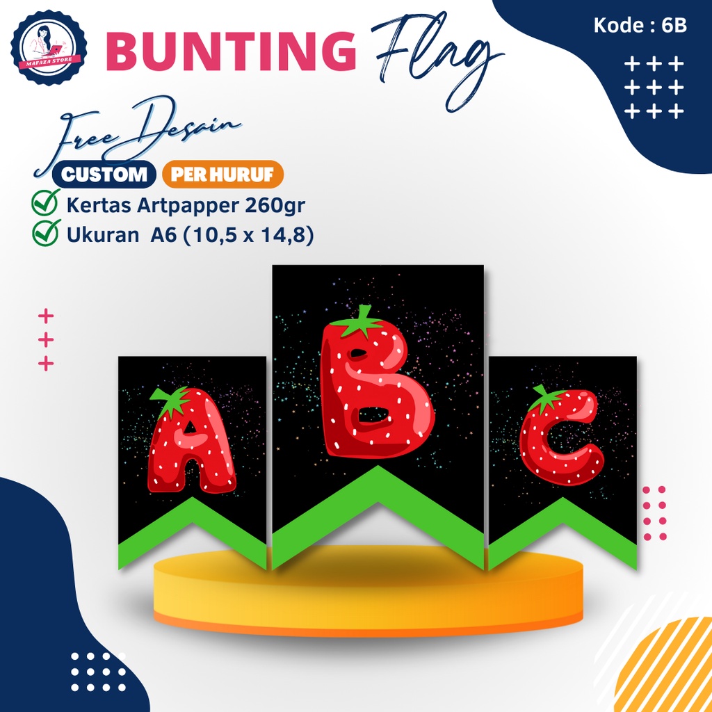 Jual Banner flag custom free tali / Bunting flag khitan Ulang tahun ...