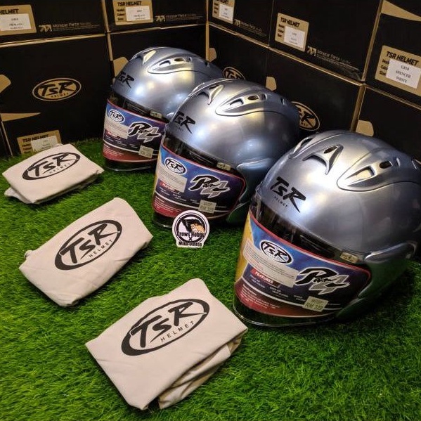 Jual Helm TSR Ram 4 Silver Saphire | Shopee Indonesia