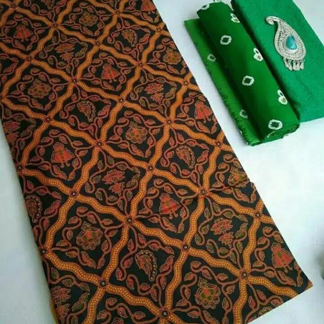 Jual Kain Jarik Batik SOLO sogan colet sidoluhur (Berwarna) | Shopee ...