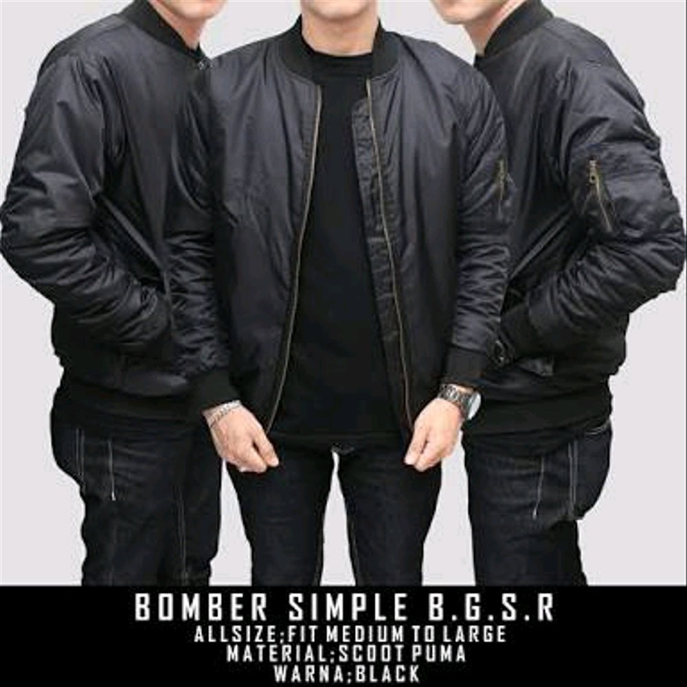 Jual Jaket Bomber Polos Pria Waterproof | Shopee Indonesia