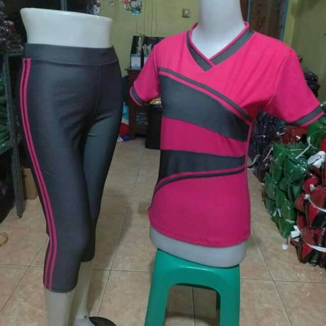 Jual Baju senam (pink/abu) | Shopee Indonesia