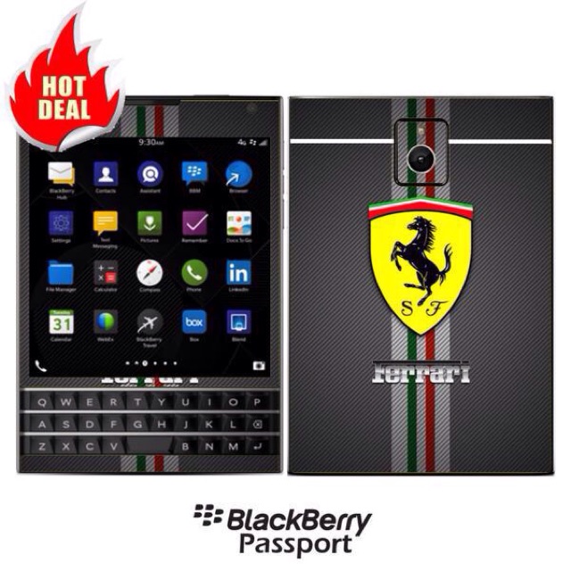 Jual Garskin blackberry pasport motif ferarri gambar bisa request ...
