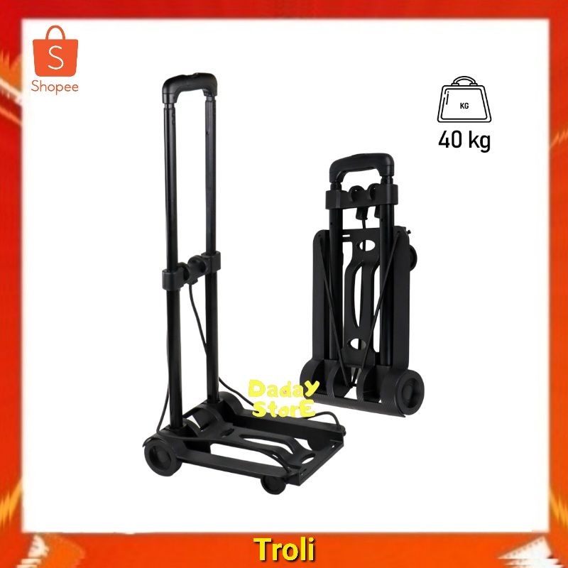 Jual Troli Mini Lipat Galon Koper Lipat Trolley Portable Luggage Cart ...